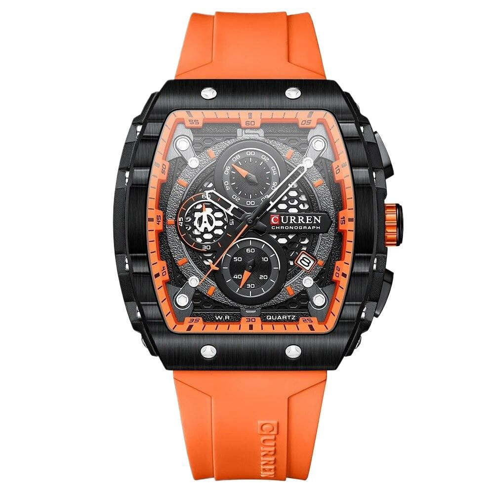 Large Dial Quartz Sports Watch, Rectangular Dial Water-resistant ...