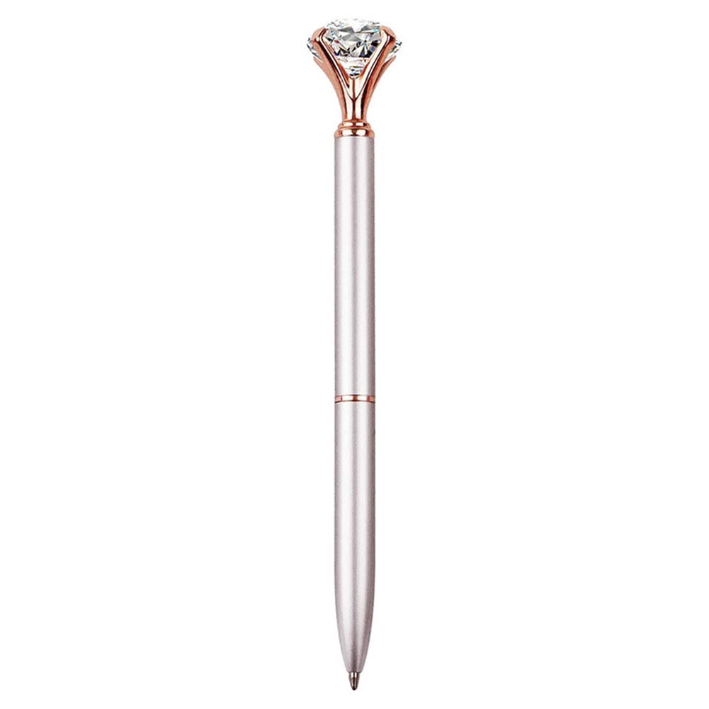 Large Diamond Crystal Pen Ballpoint Pen Student Stationery 1.0mm Metal ...