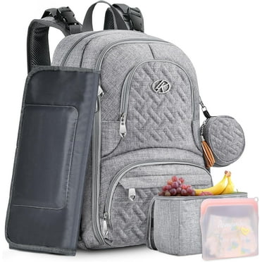 Kemier Diaper Bag Backpack with Changing Station Large Baby Diaper Bags ...