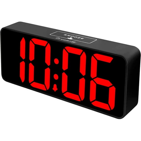Large Digital Alarm Clock Big Numbers for Seniors & Visually Impaired ...