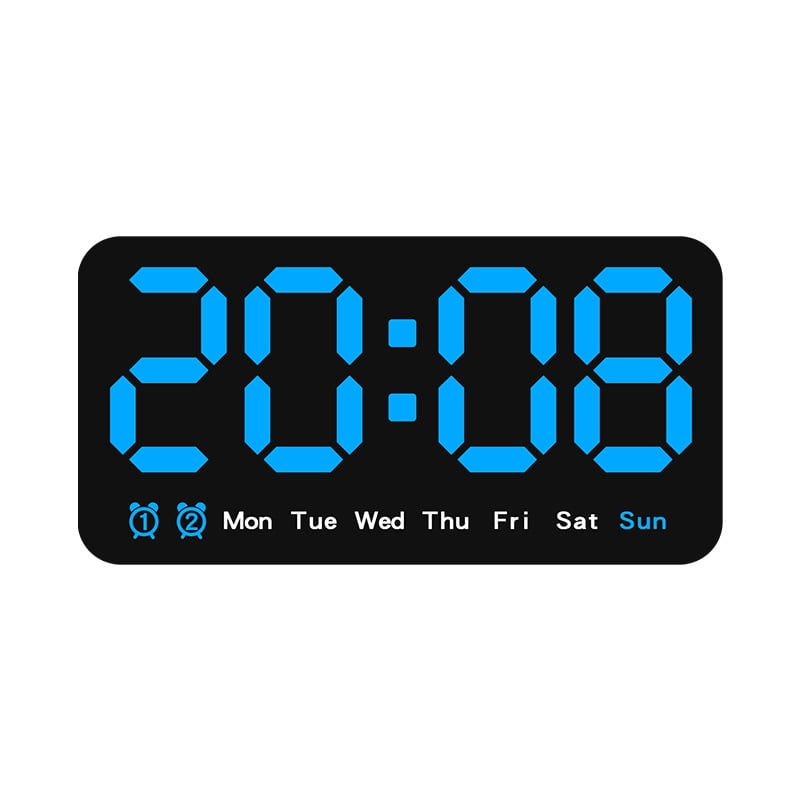 Large Digital Clock with Dual Alarms - Voice Controlled with ...