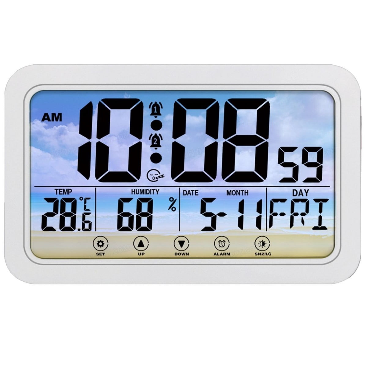 Large Digital Clock Touch Setting Button Electric Desk Clock ...