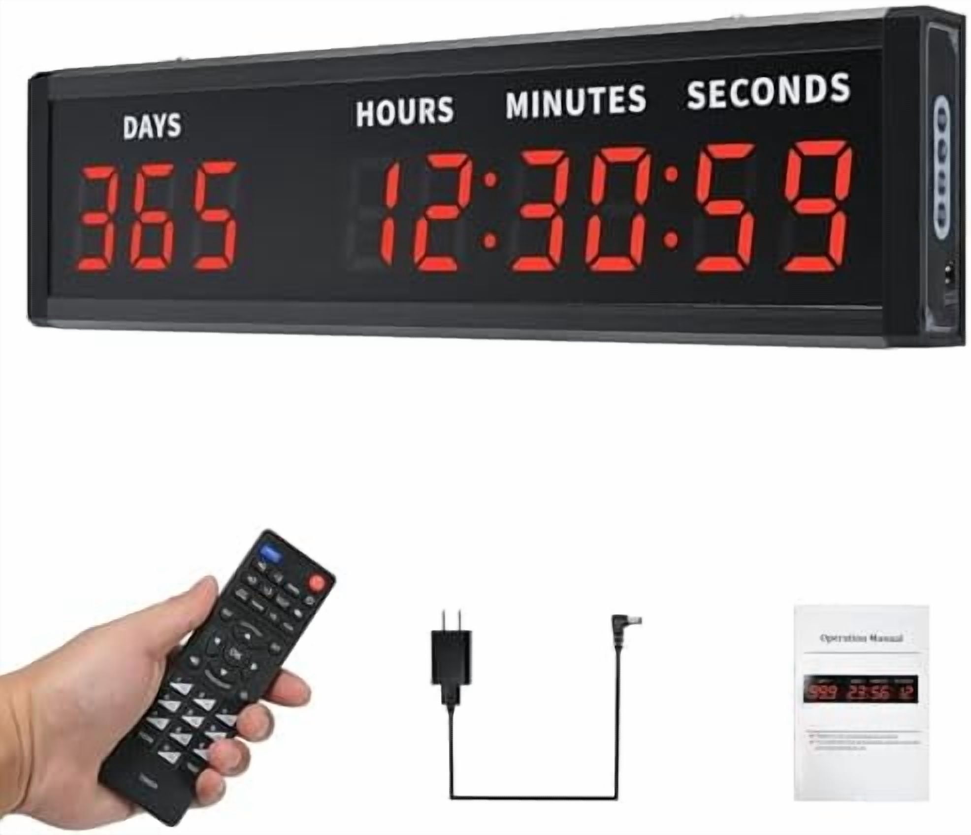Large Digital Countdown Clock, LED Large Display Count Up/Count Down ...