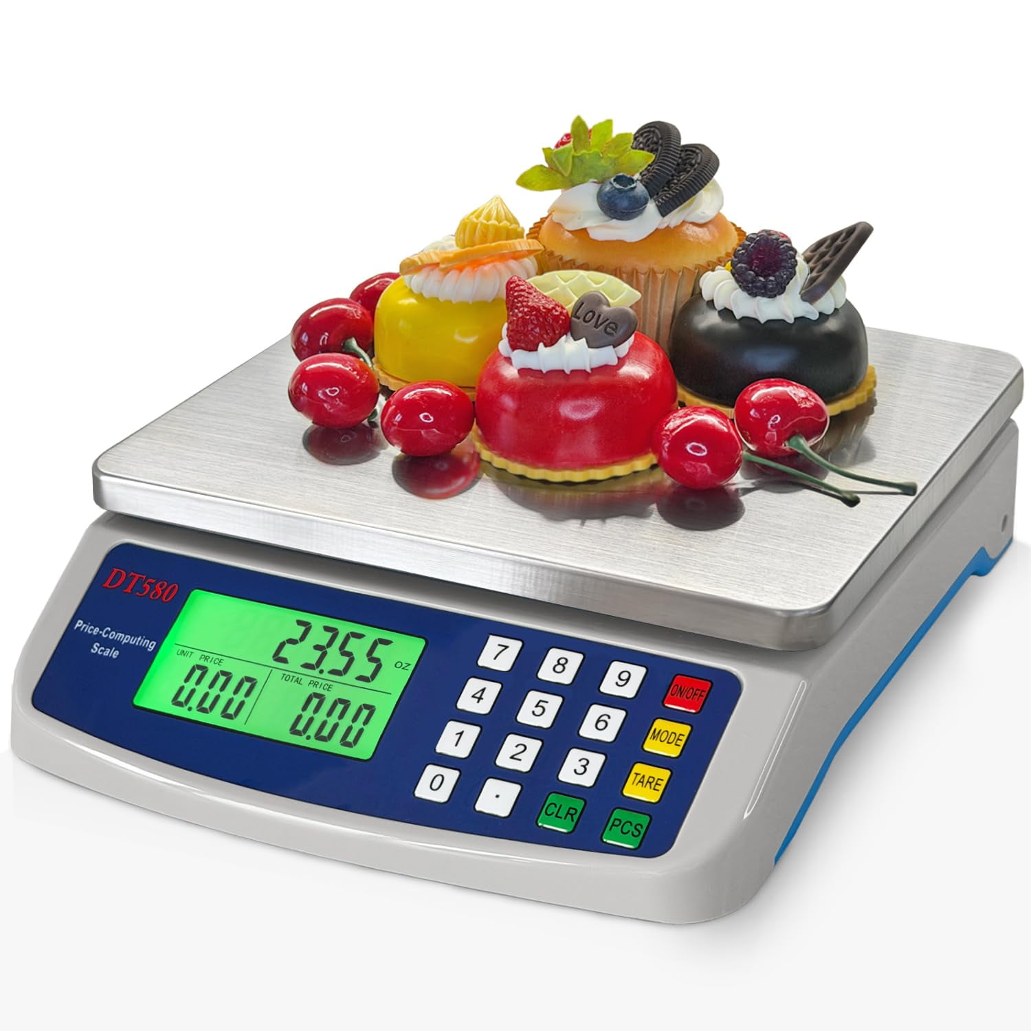 Large Digital Kitchen Scale 40kg/88lb Stainless Steel Price Computing ...