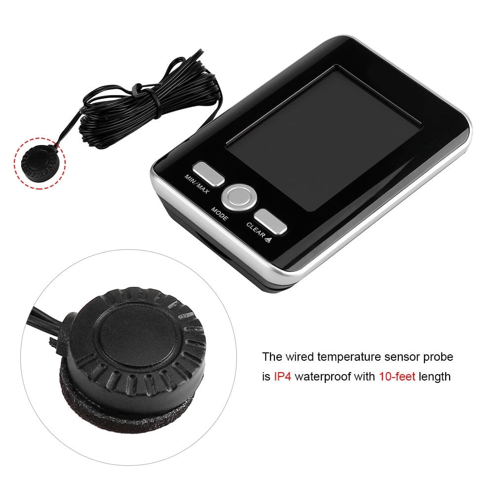 Large Digital LCD Display Plastic Housing Indoor / Outdoor Thermometer ...