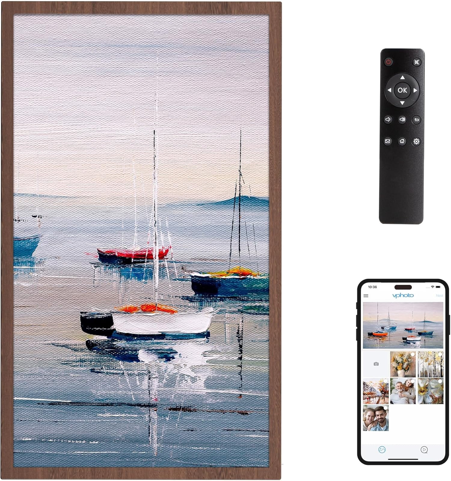 Large Digital Picture Frame 21.5 inch Screen WiFi Digital Photo Frame ...