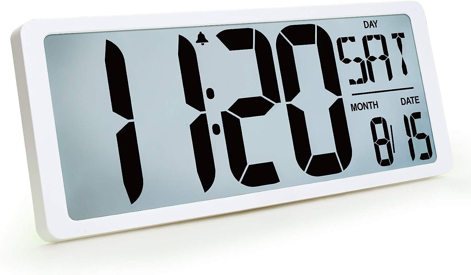 Large Digital Wall Clock with Backlight, 16.9 Inch Jumbo LCD Screen ...