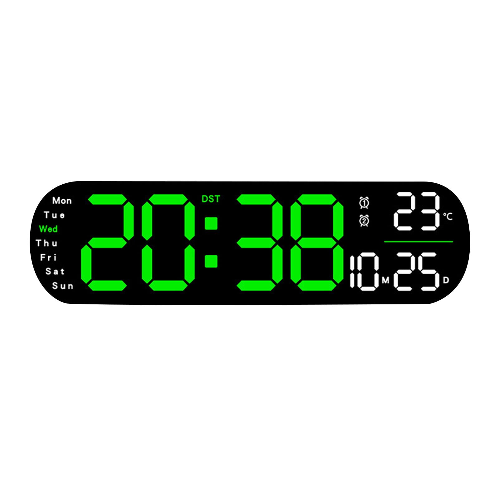 Large Digital Wall Clock with Temperature Display, 7-Day Calendar ...