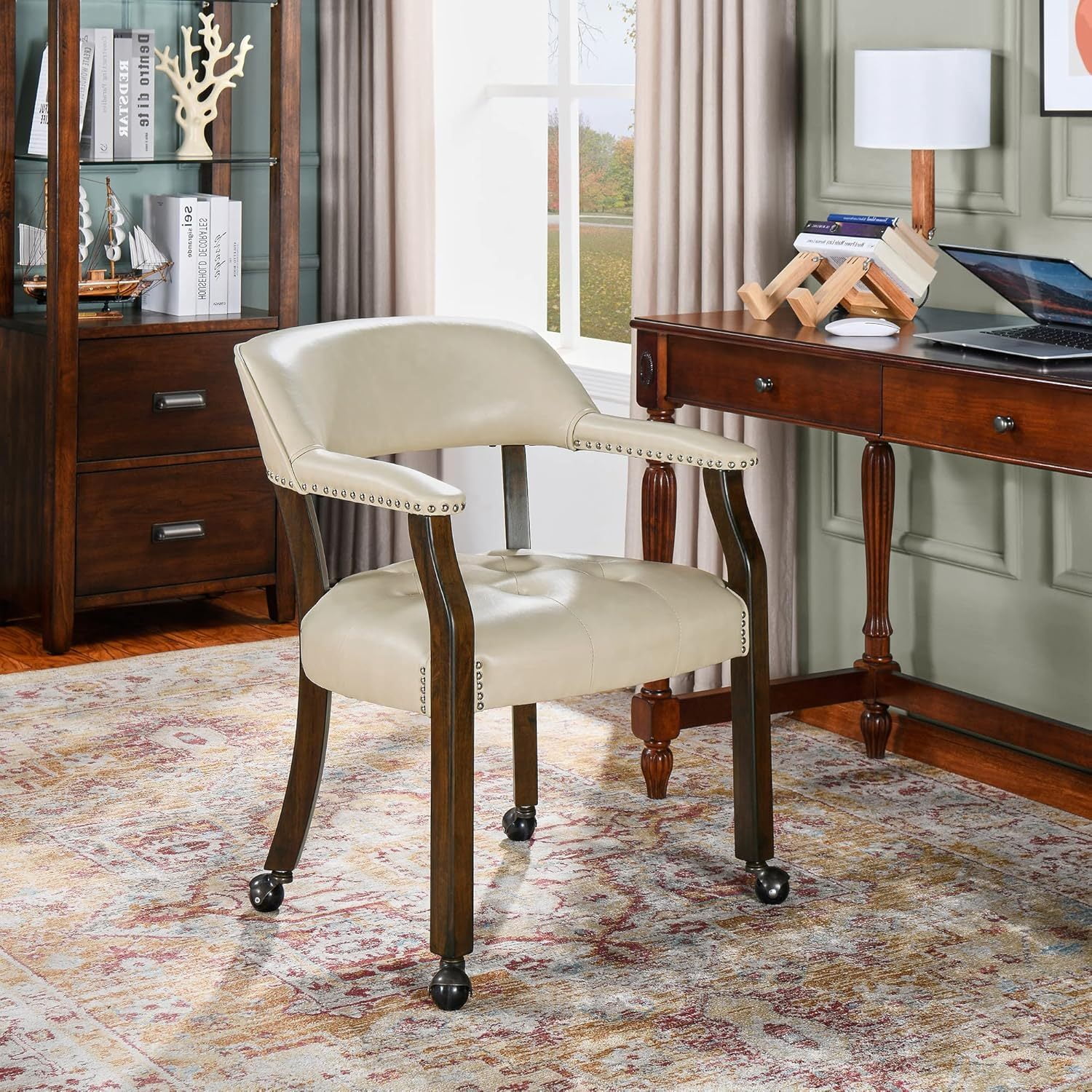 Large Dining Chairs with Wheels and Arm , Caster Boss Caption's Chairs ...