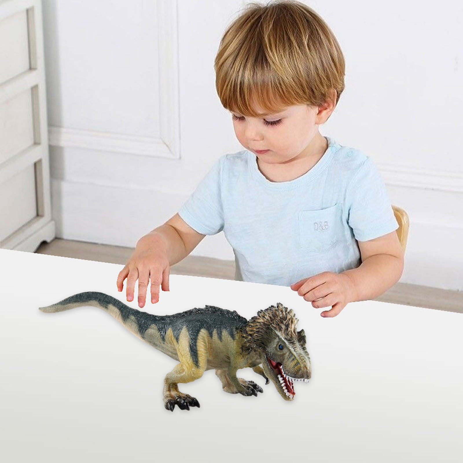 Large Dinosaur Toy, 9" Dinosaur Figures Realistic Rex with Moveable Jaw ...