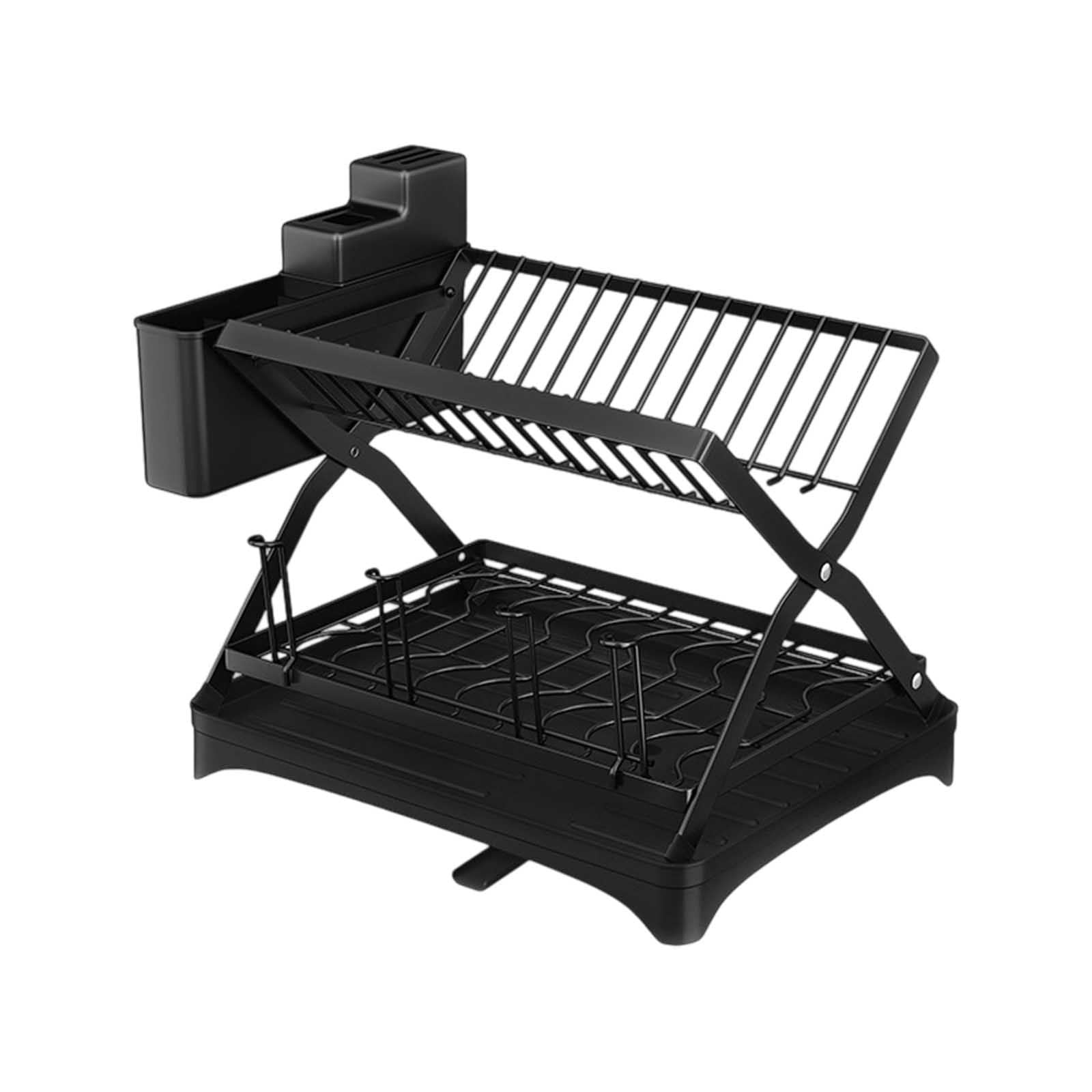 Large Dish Drainer Rack For Kitchen Counter Steel Dish Drying Rack ...