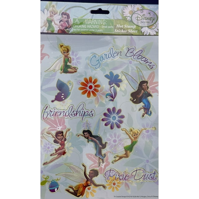 Large Disney Fairy Tinkerbell Sticker sheet - Walmart.com