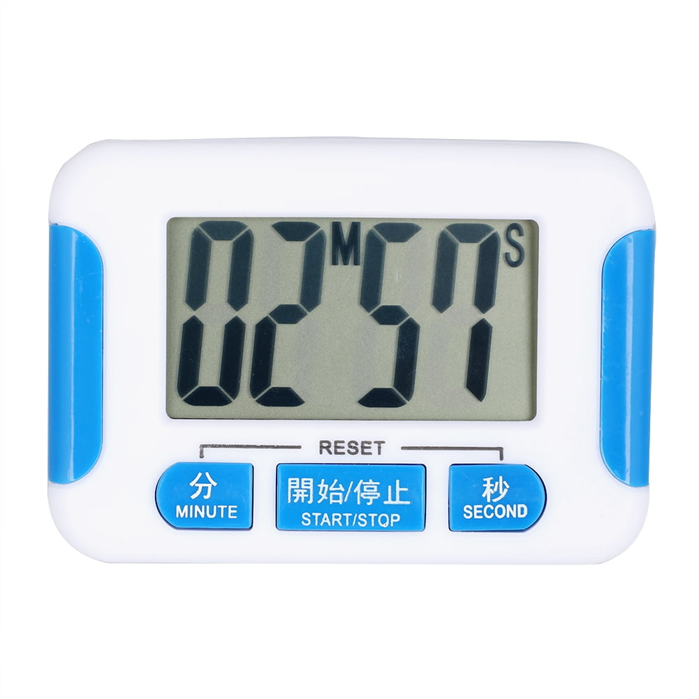 Large Display Countdown Alarm for Cooking, White Kitchen Magnet Timer ...
