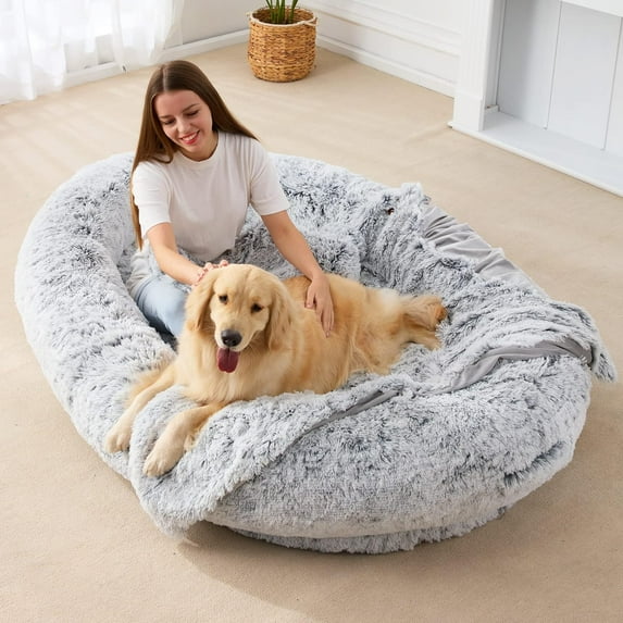 Large Dog Bed 71" L * 45" W * 12" Th for Large Dogs Giant Human Size ...