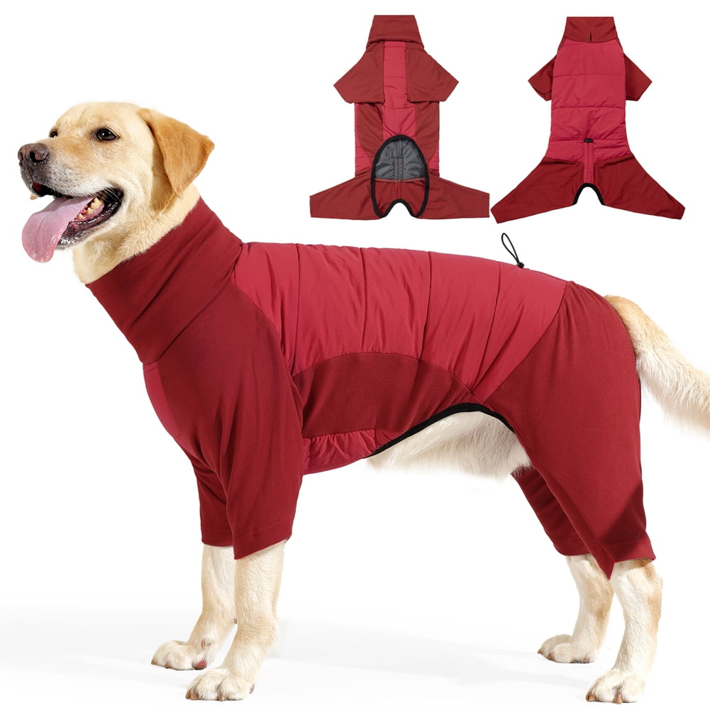 Large Dog Coat, Extra Warm Dog Jacket Four Legs All Wrap Waterproof ...