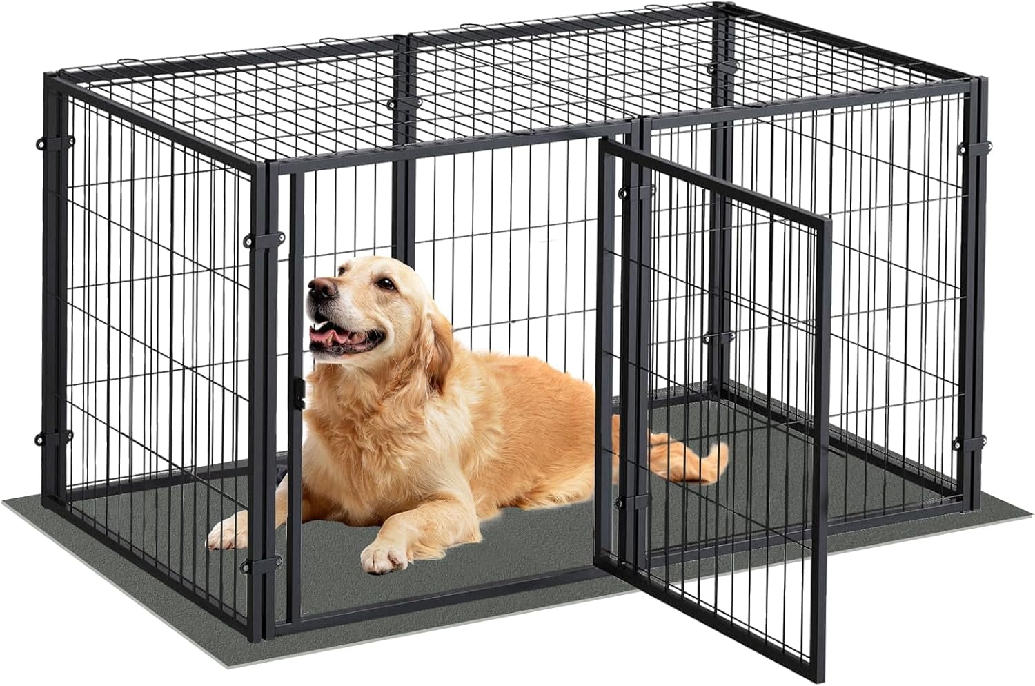 Large Dog Crate – 58 Inch Metal Kennel for Medium and Small Dogs, Safe Indoor & Outdoor XL Big ...