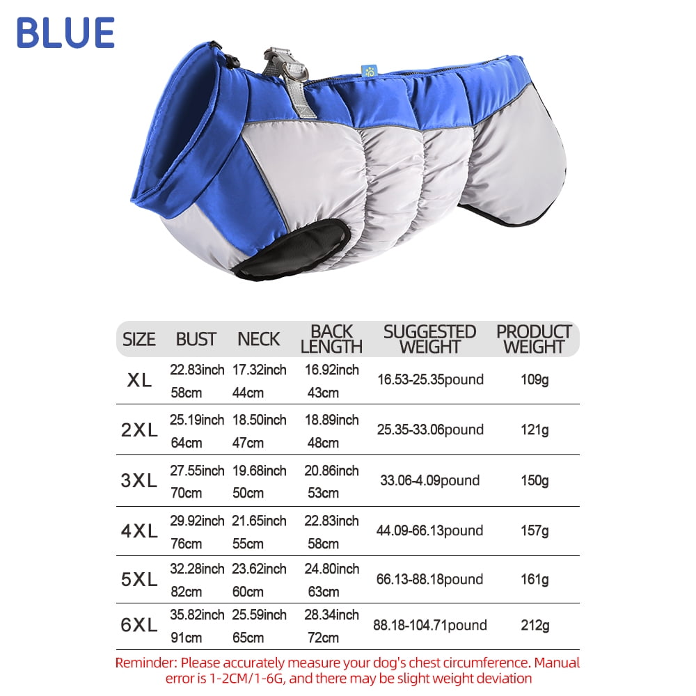 Large Dog Jacket Waterproof Dog Clothing Medium and Large Dog Winter ...