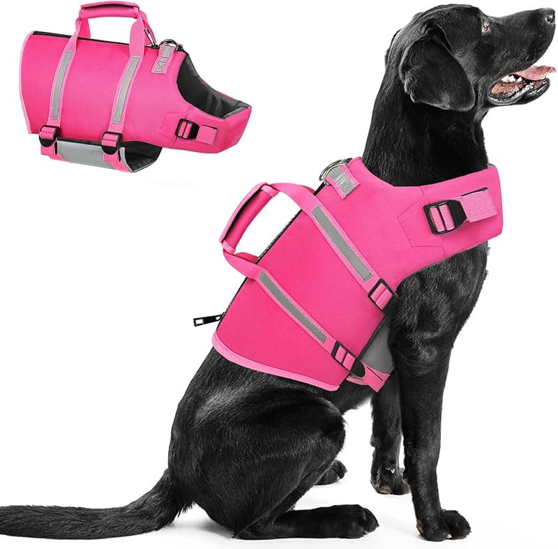 Large Dog Life Jacket, Floating Vest for Swimming and Boating ...