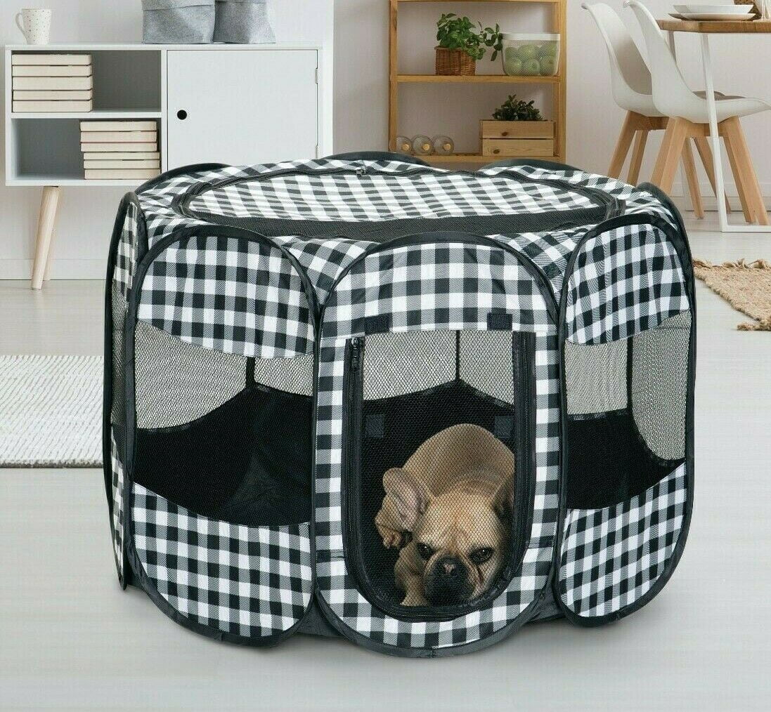 Large Dog Pet Cat Playpen Tent Portable Exercise Fence Kennel Cage ...