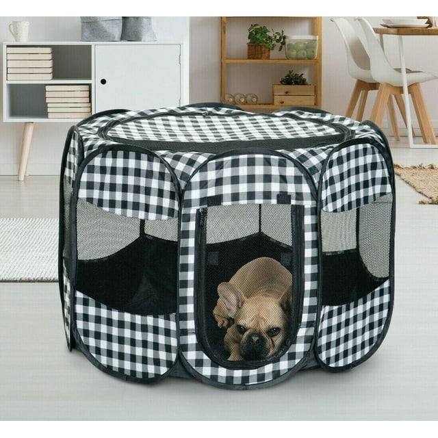 Large Dog Pet Cat Playpen Tent Portable Exercise Fence Kennel Cage ...