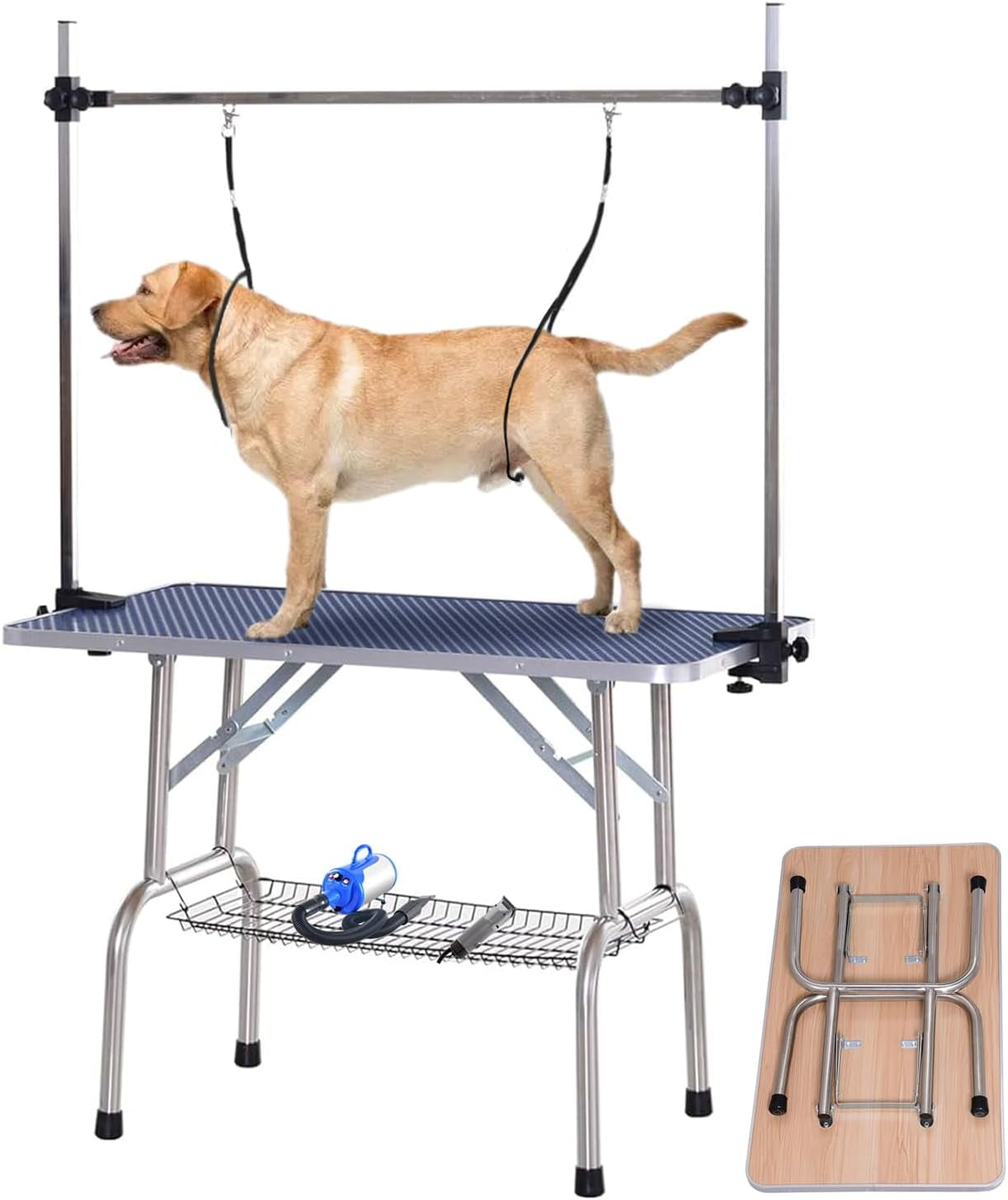Large Dog Pet Grooming Table, Professional Adjustable Cat Drying Table ...