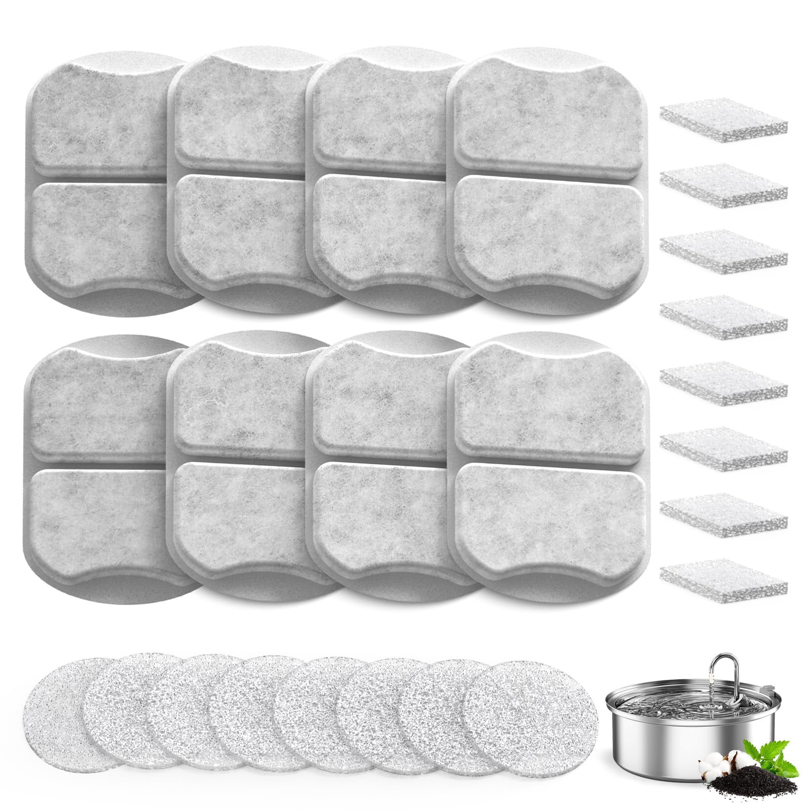 Large Dog Pet Water Filter Replacement, Compatible with 7L/230oz/1.8G ...