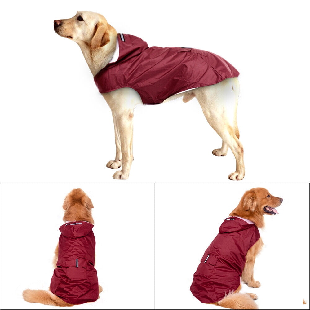 Large Dog Raincoat Waterproof Big Dog Clothes Outdoor Coat Rain Jacket ...