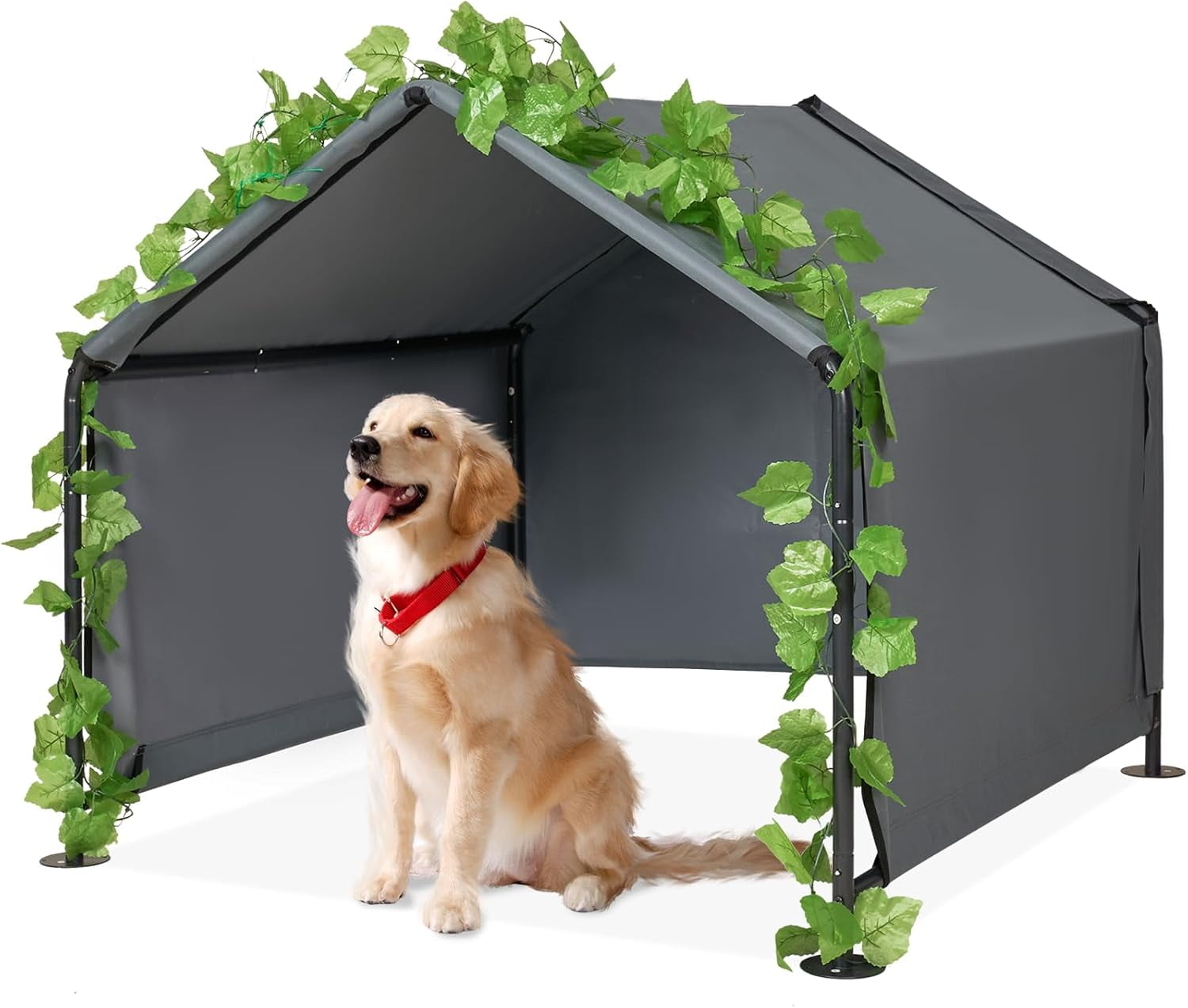 Large Dog Shade for Outside - Outdoor Dog Kennel for Small Dogs, 4.1'x4 ...