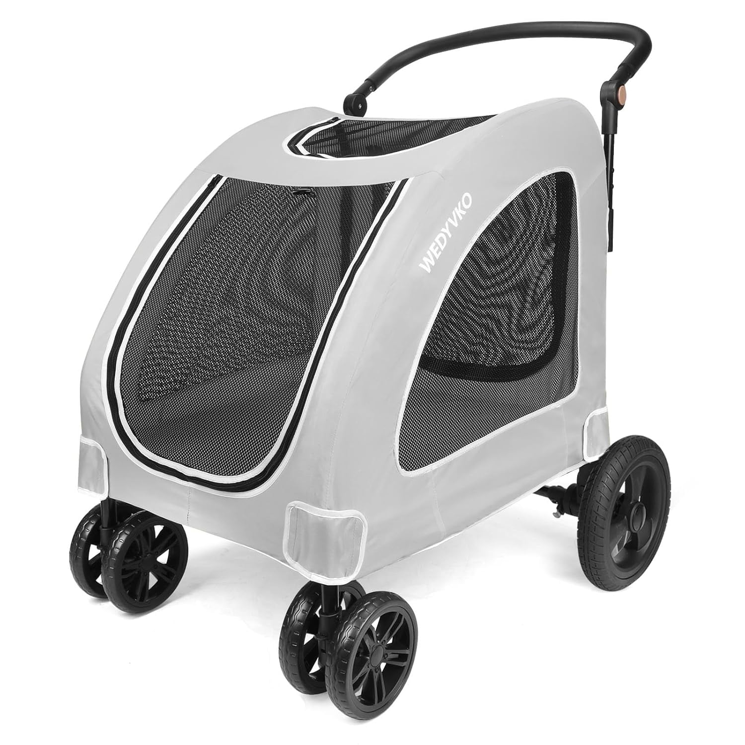 Large Dog Travel Stroller with 4 Heavy Duty Wheels Pet Stroller with ...