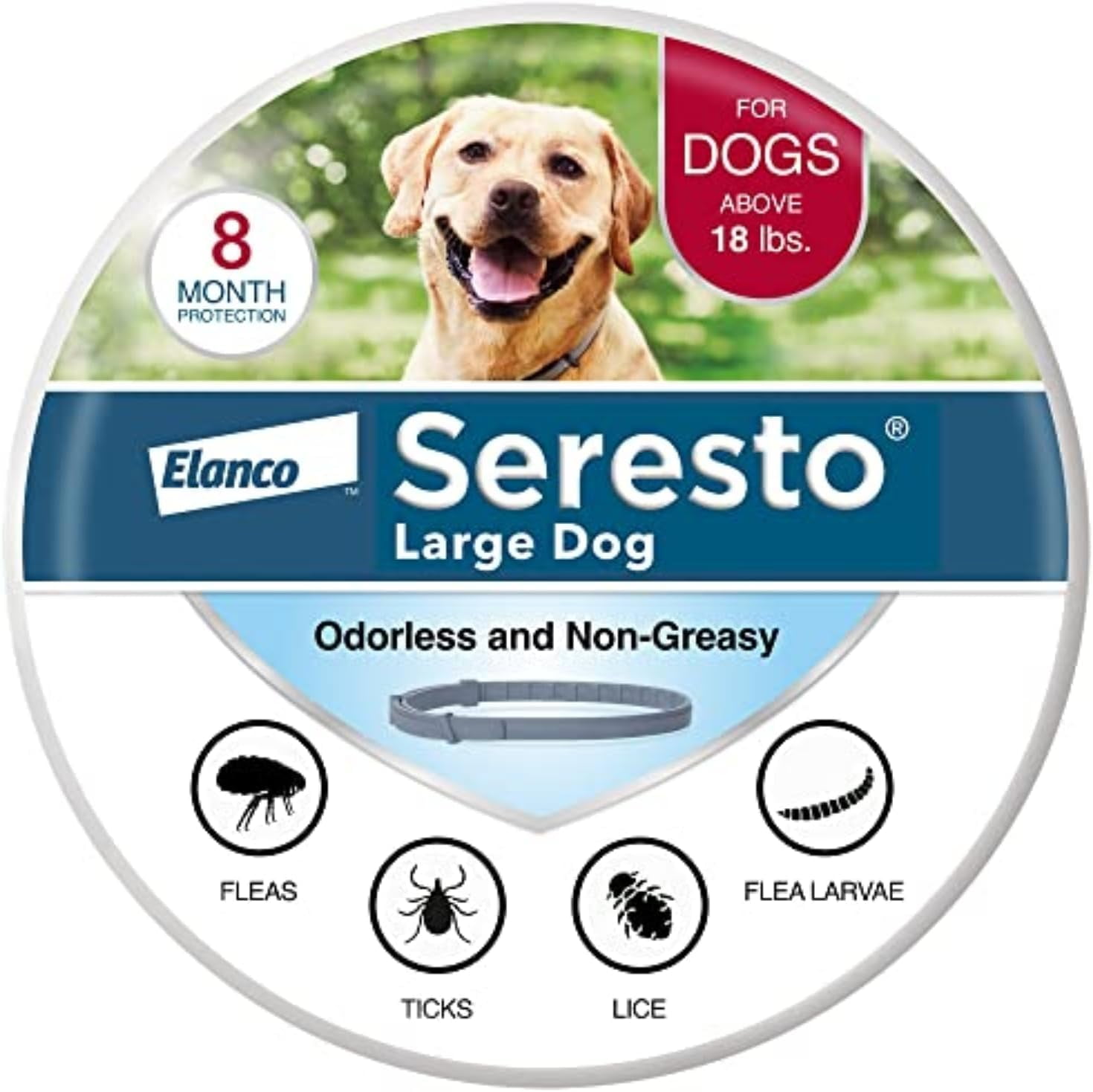 Large Dog Vet-Recommended Treatment & Prevention Collar For Dogs Over ...