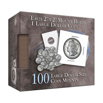 Large Dollar 2x2 Coin Mounts Cube 100 Count -- Whitman - Walmart.com