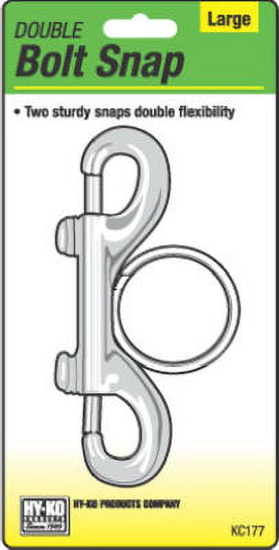 Large Double Bolt Snap With Split Ring 2 Sturdy Snaps, Each - Walmart.com