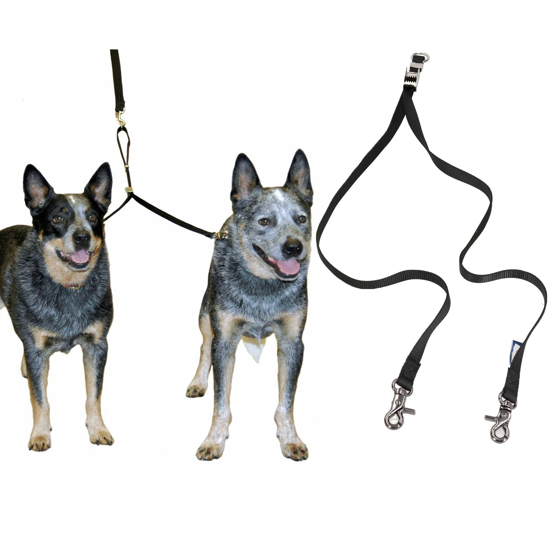 Large Double Dog Coupler Twin Dual Lead Adjustable 2 Way Walking Leash ...