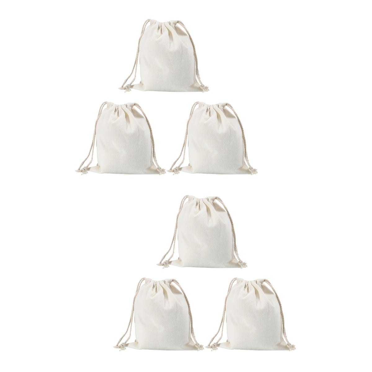 Large Drawstring Bag Reusable Storage Pocket Canvas Gift Bags Natural ...