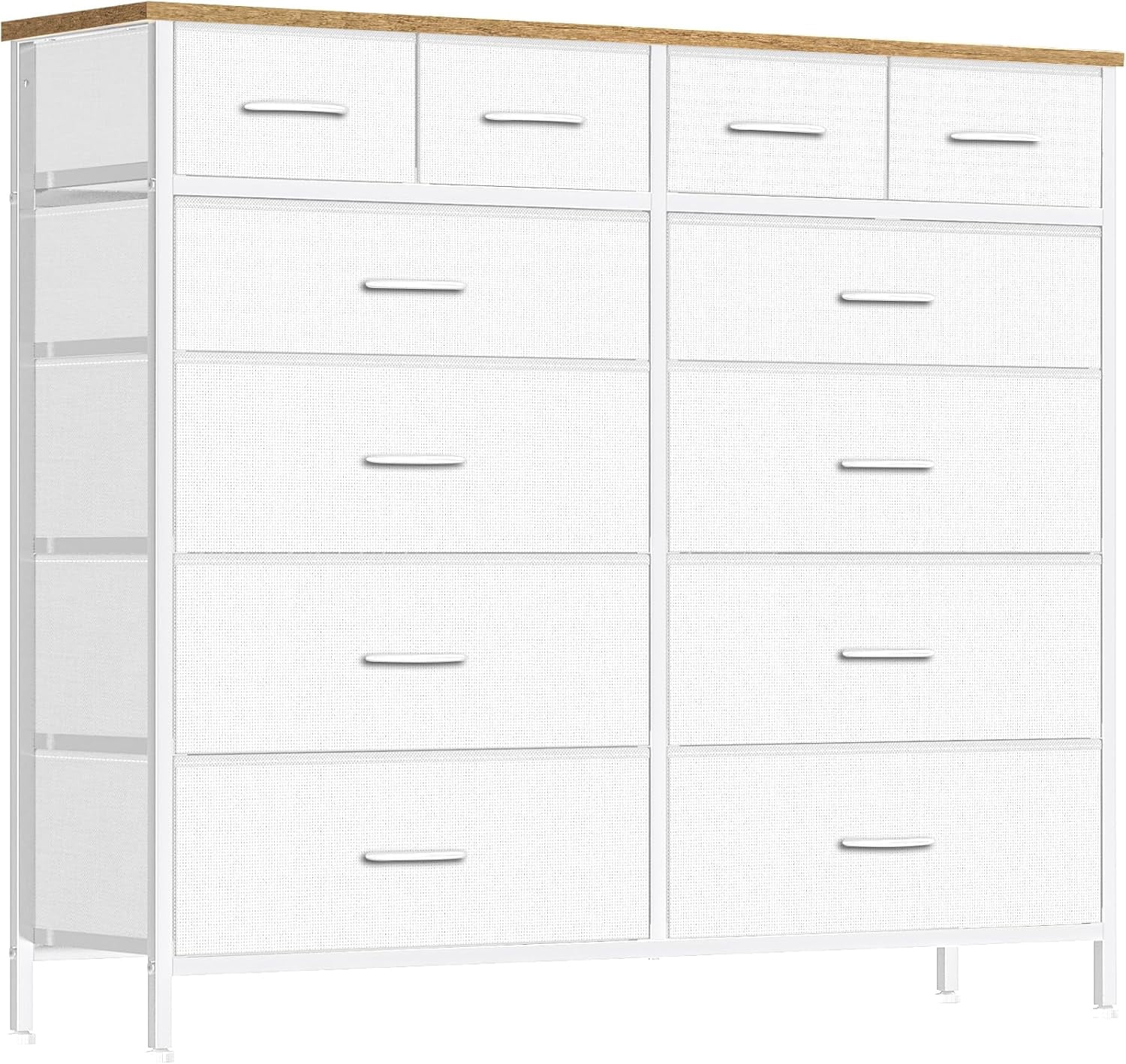 Large Dresser for Bedroom with 12 Deep Drawers, Tall Fabric Drawer ...