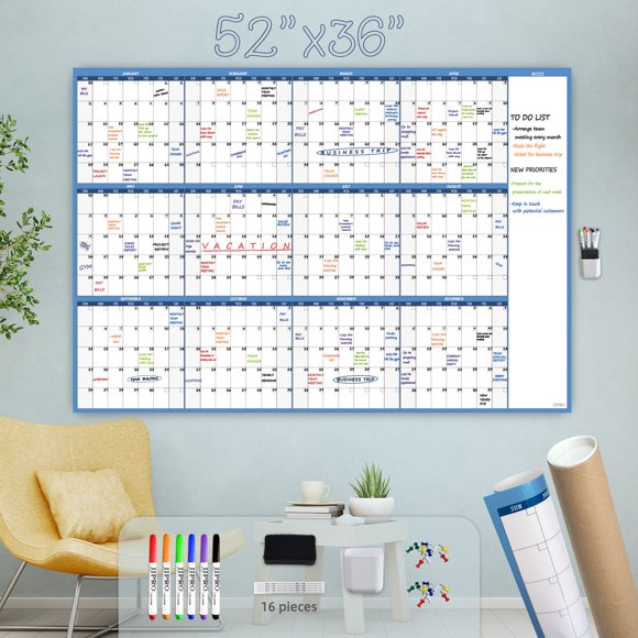 Large Laminated Calendar