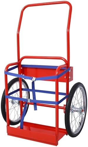 Large Dual Oxygen Tank Cart Dolly Double Welding Cylinder Cart Full ...