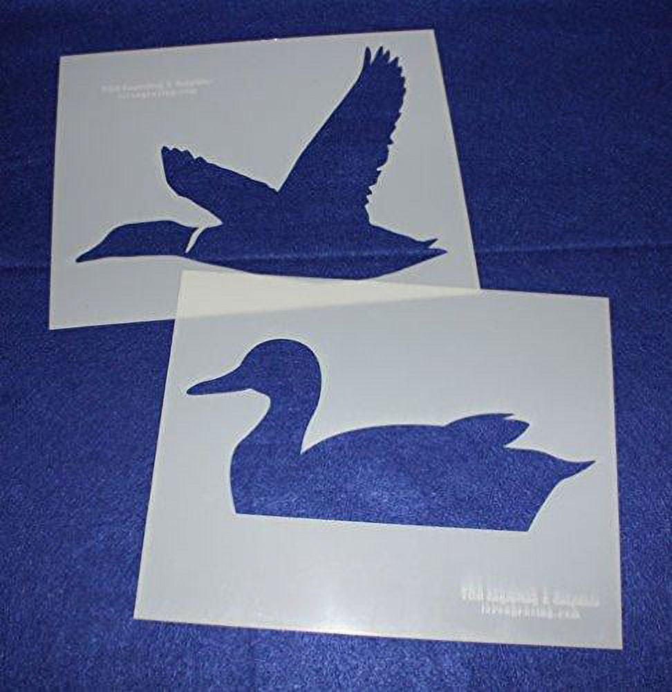 Large Duck 2 Piece Stencil Set 14 Mil 8" X 10" Painting /Crafts ...