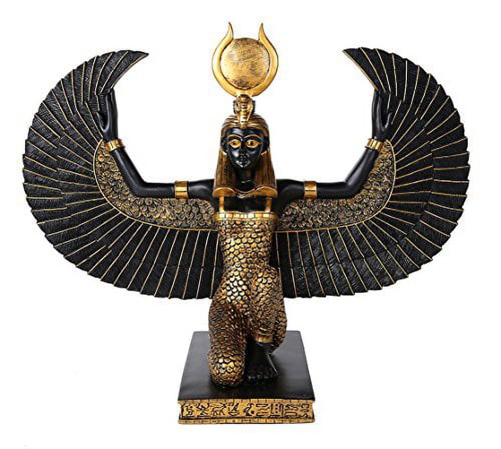 Large Egyptian Goddess Isis With Open Wings Decorative Statue 15 Inch ...