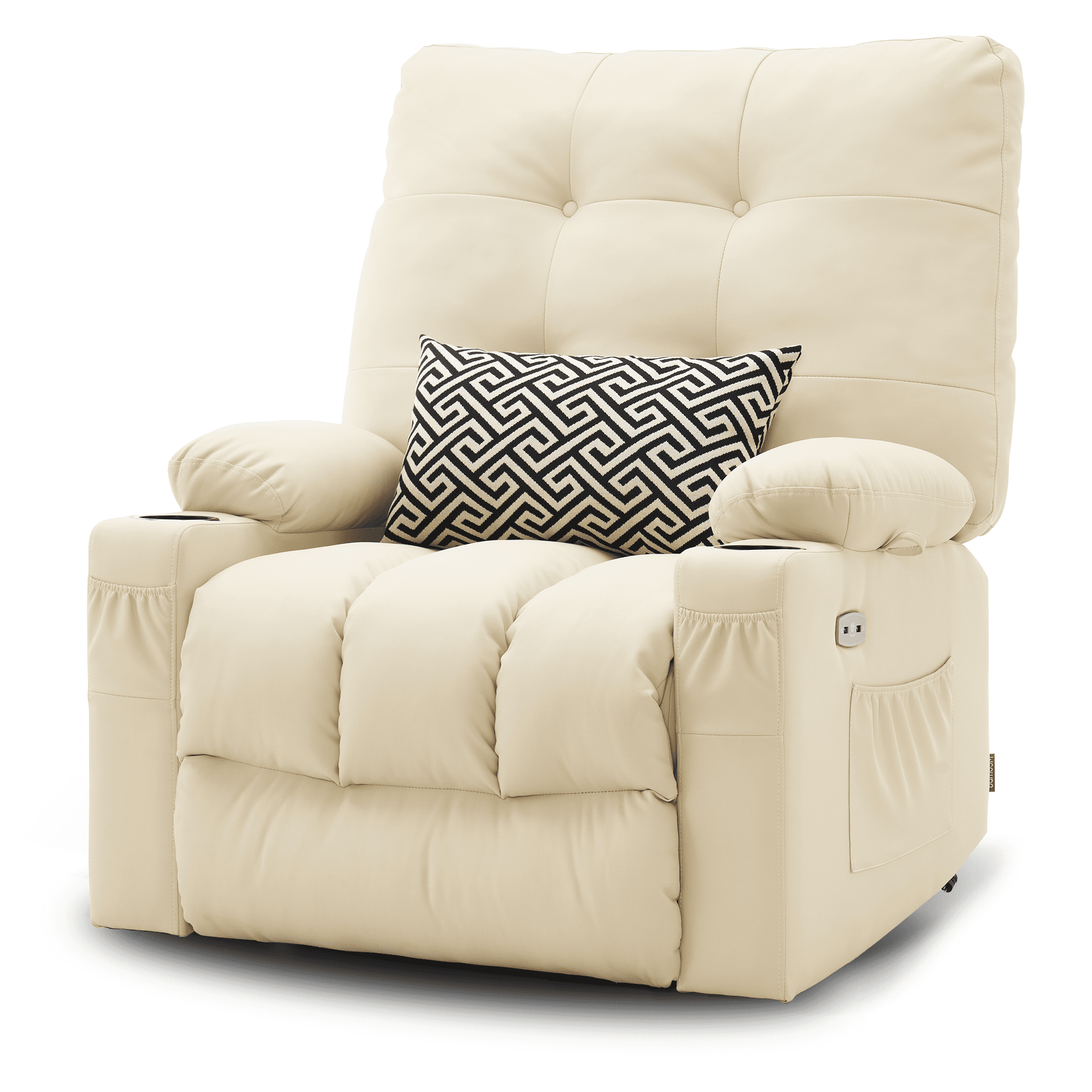 Large Electric Power Swivel Glider Rocker Recliner, Massage and Heat ...