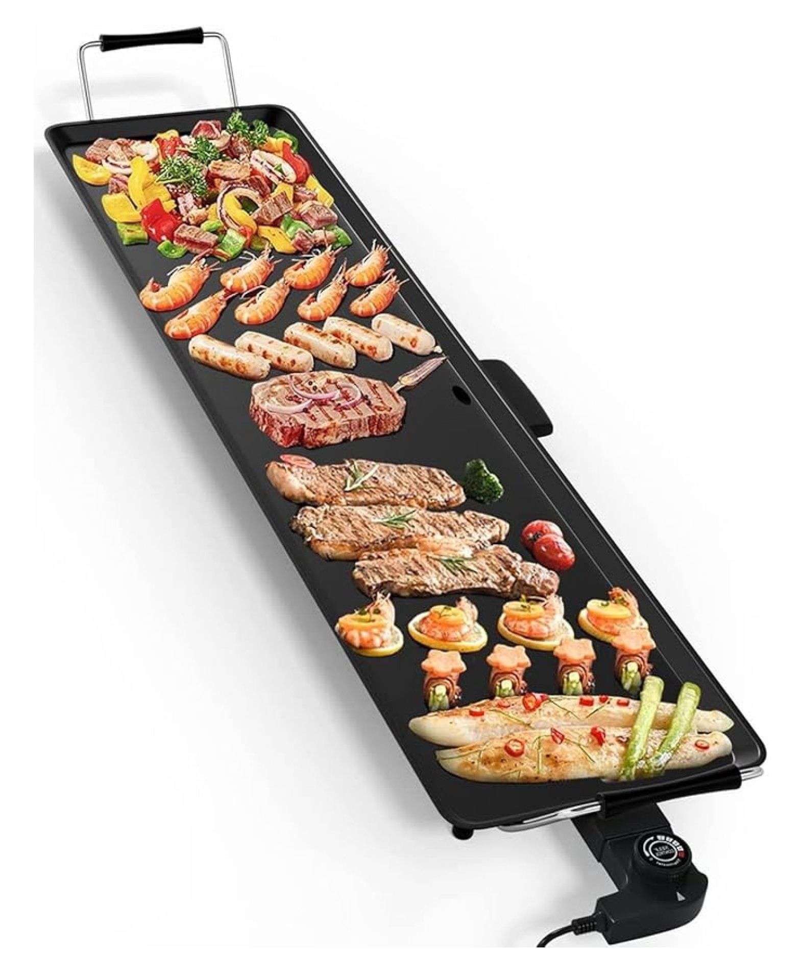 Large Electric Teppanyaki Table Top Grill Griddle, 35'' Indoor Outdoor ...