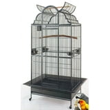 Large Elegant and Durable Wrought Iron Open Play Top Perch Stand Bird ...