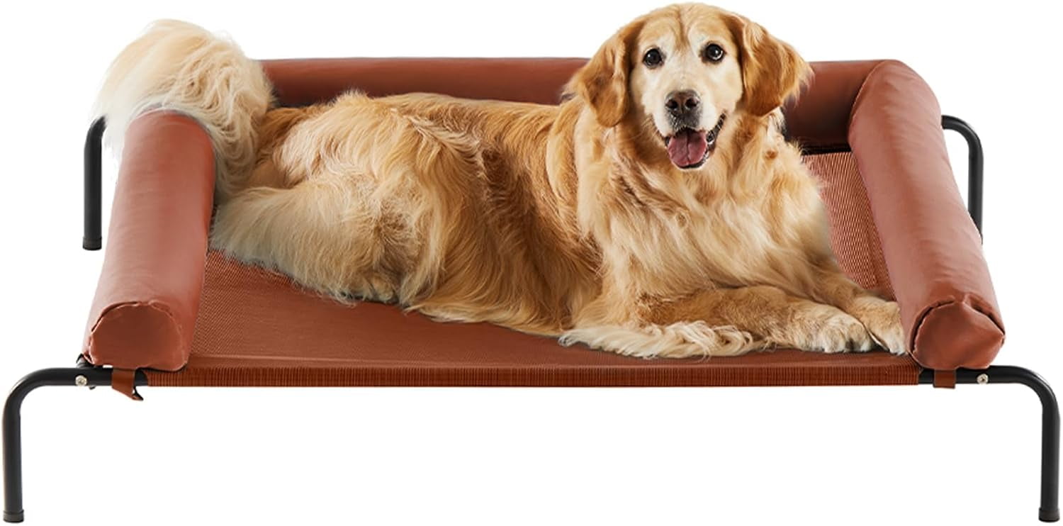 Large Elevated Cooling Dog Bed, Raised Dog Cot Beds for Large Dogs ...