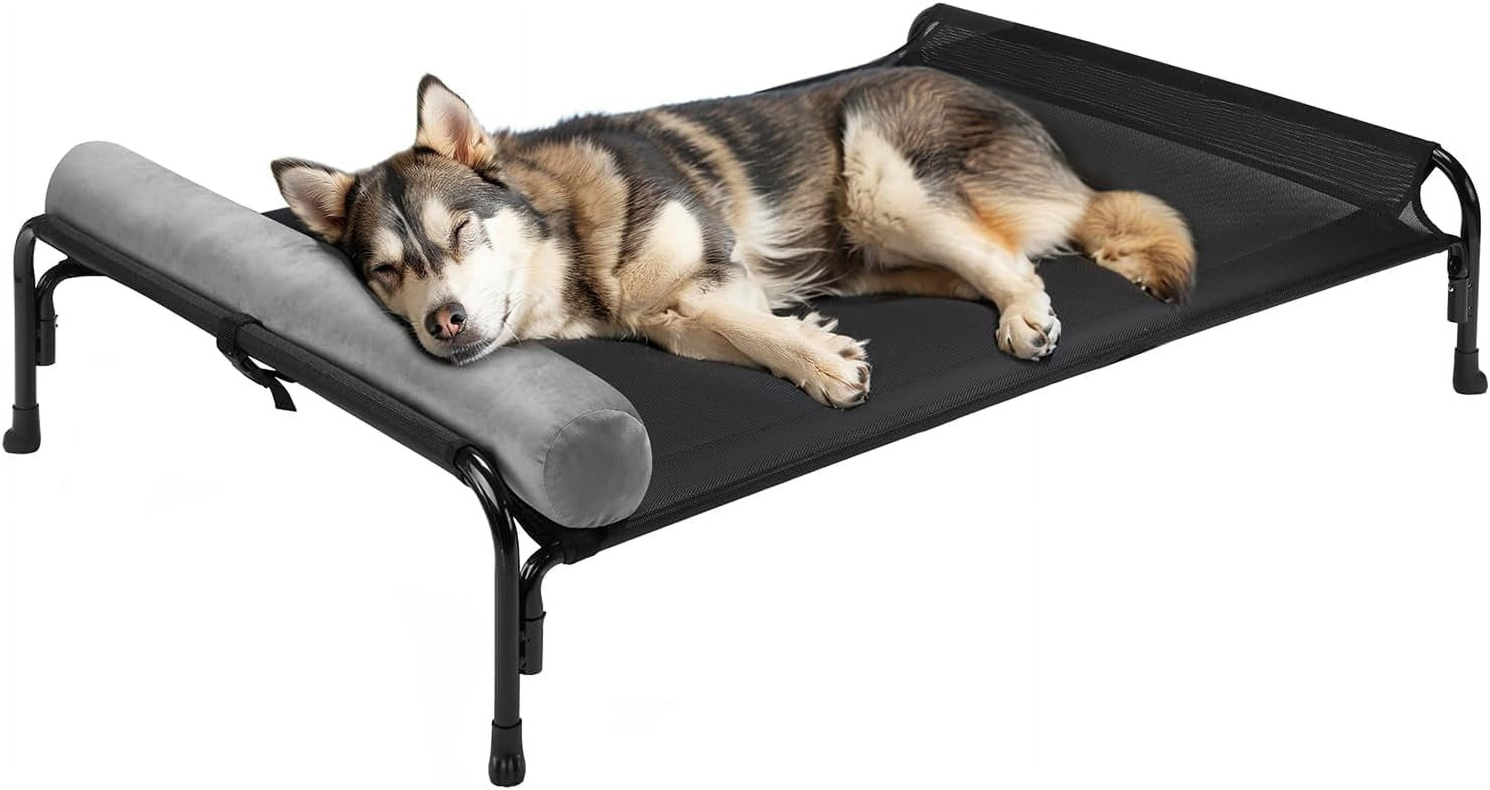 Large Elevated Dog Bed, Outdoor Raised Dog Cot Hammock Bed with One ...