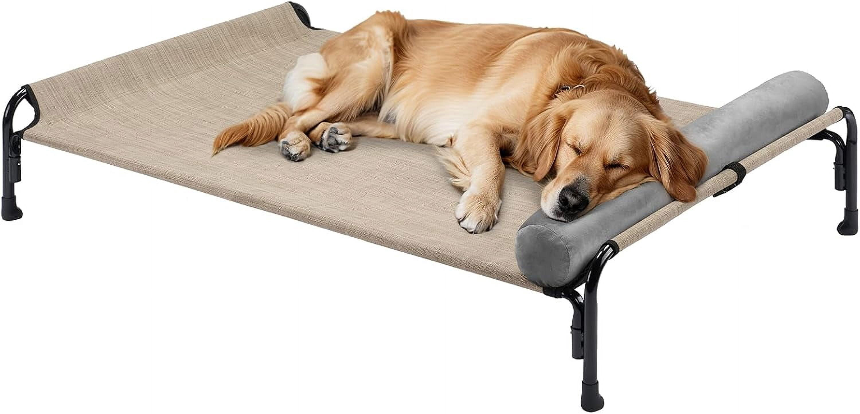 Large Elevated Dog Bed, Outdoor Raised Dog Cot Hammock Bed with One ...