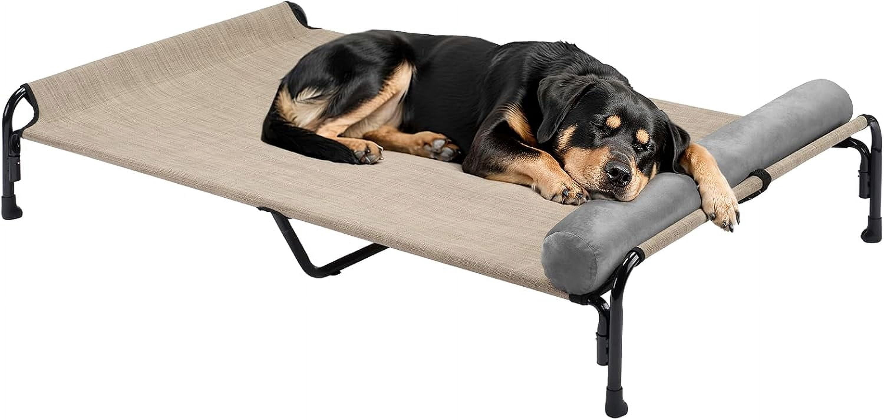 Large Elevated Dog Bed, Outdoor Raised Dog Cot Hammock Bed with One ...