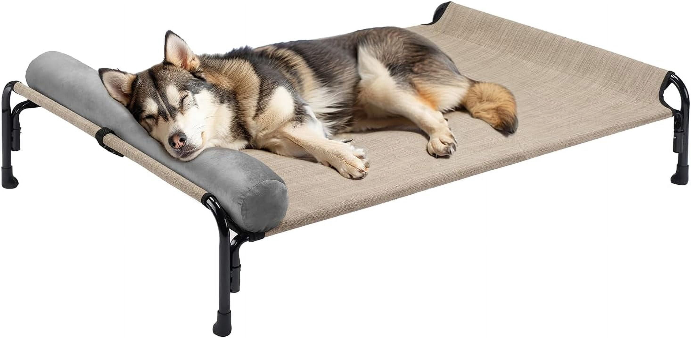 Large Elevated Dog Bed, Outdoor Raised Dog Cot Hammock Bed with One ...