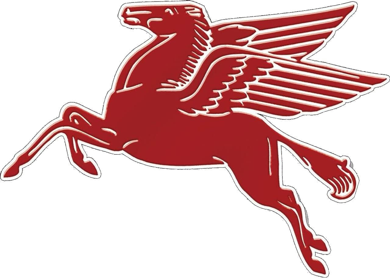 Desperate Enterprises Large Embossed Aluminum Mobil Pegasus Sign for ...