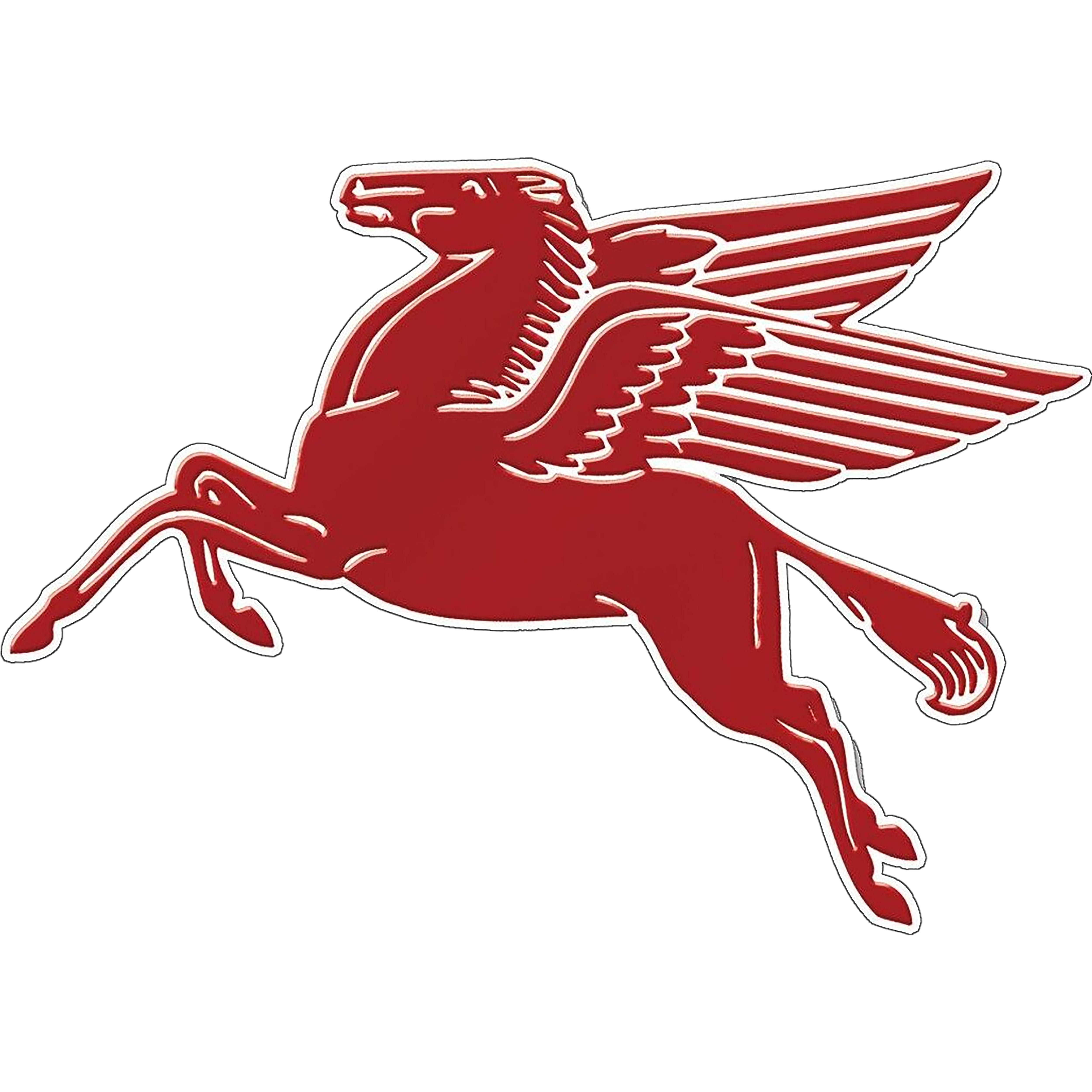Desperate Enterprises Large Embossed Aluminum Mobil Pegasus Sign for ...
