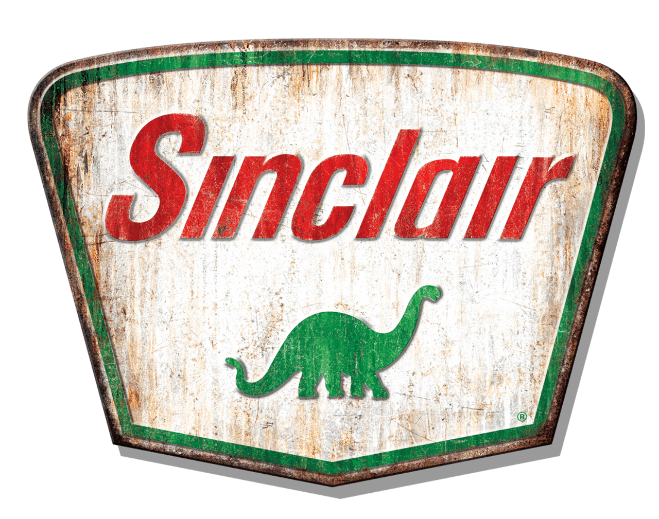 Large Embossed Aluminum Die Cut Weathered Sinclair Sign by Desperate ...